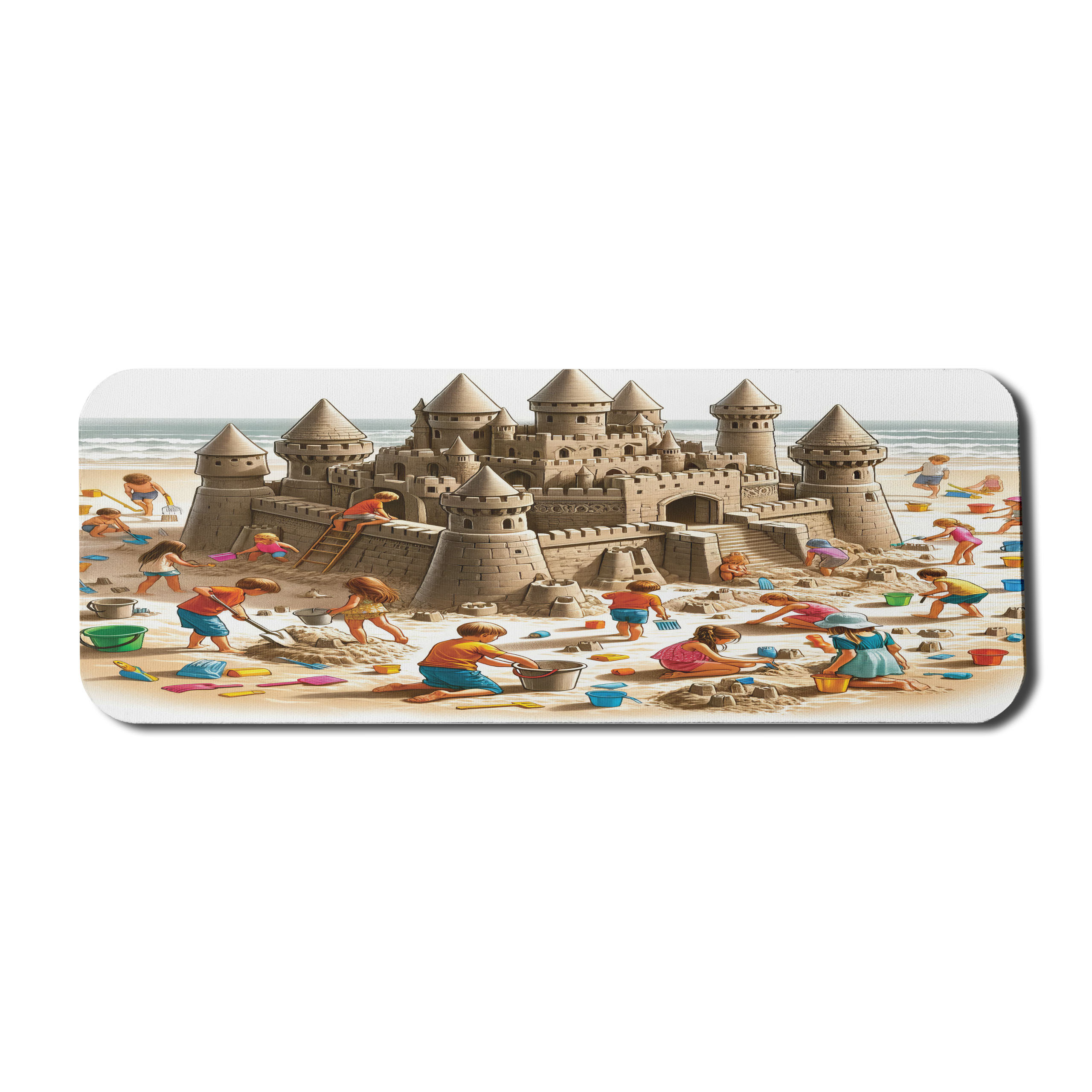 Charlton Home® Sand Castle Gaming Mouse Pad Sea Beach Building Fun 31 ...