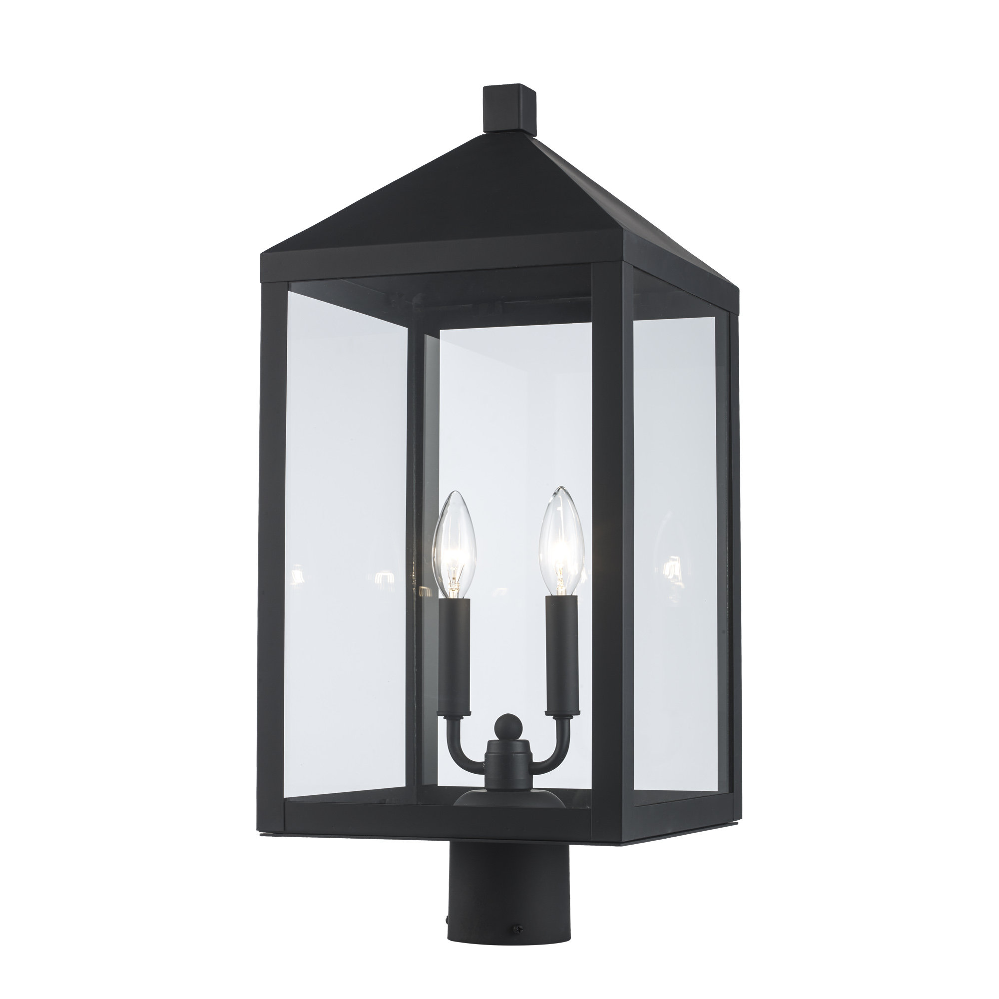 Ebern Designs Marjolaine Black 1 -Light 23" H Hardwired LED Lantern ...