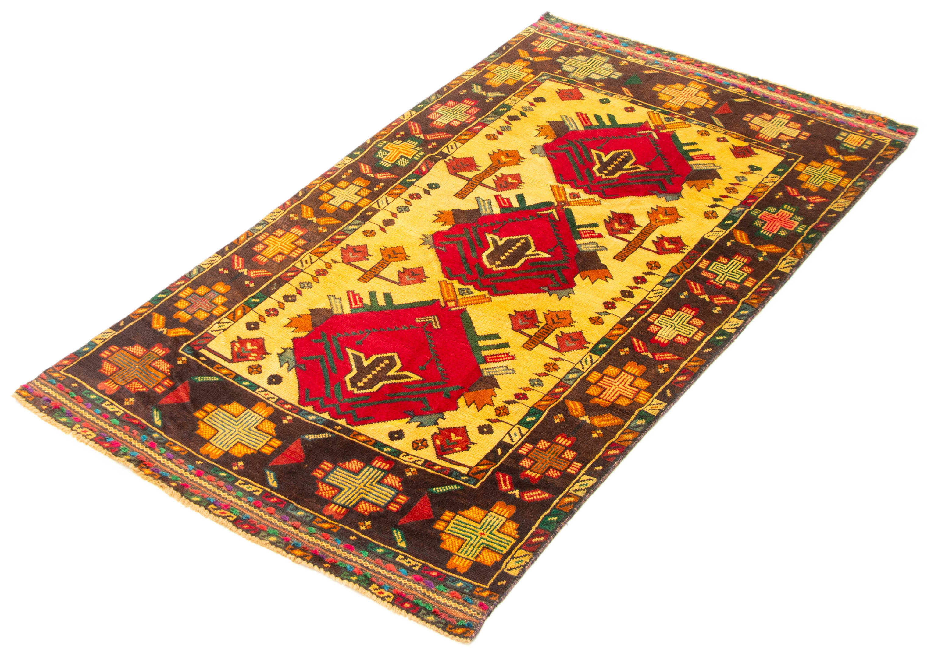 Isabelline Teimani Light Yellow Rug 3'6" x 6'4" | Wayfair