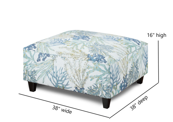 Beachcrest Home Reigate Floral Cocktail Ottoman & Reviews | Wayfair
