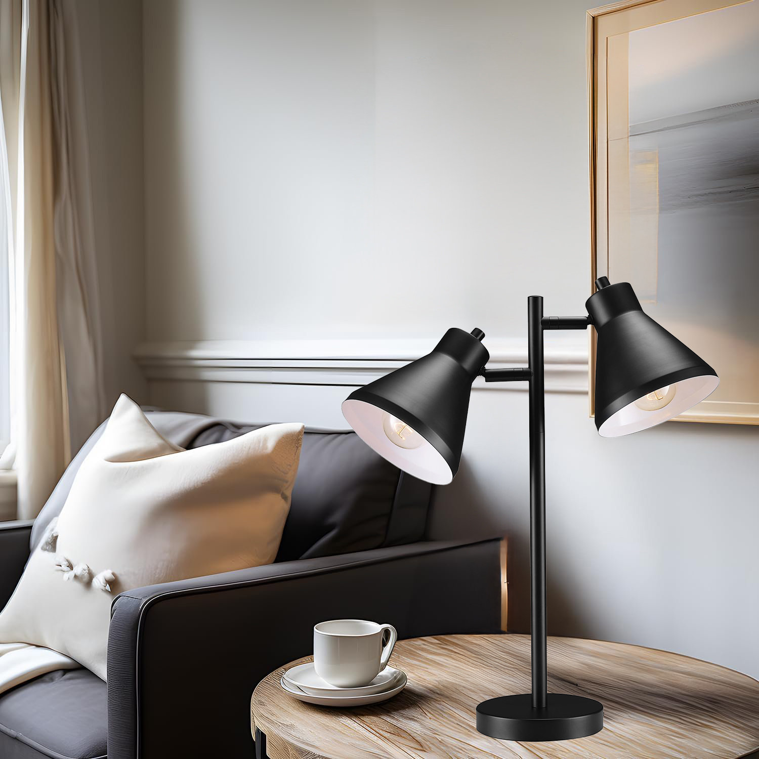 Latitude Run® Dual-Head Home Office Desk Lamp | Wayfair