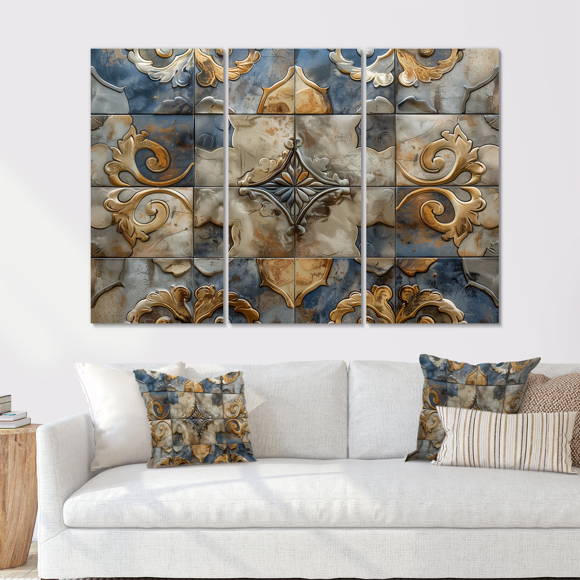 Design Art Monochrome Beautiful Vintage Ceramic Tiles I - Abstract Tile ...