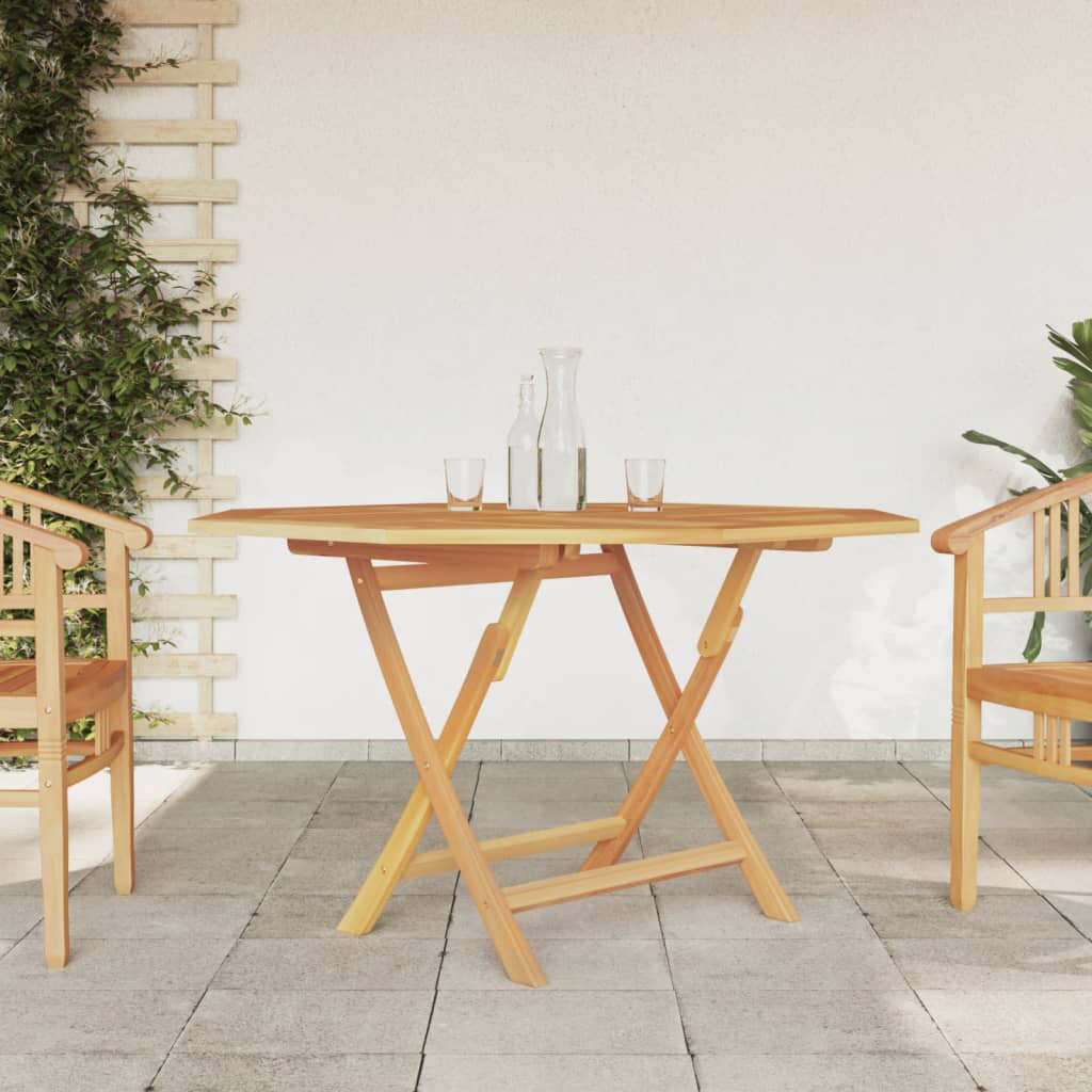 Red Barrel Studio® Jencie Folding Patio Table Solid Wood Teak | Wayfair