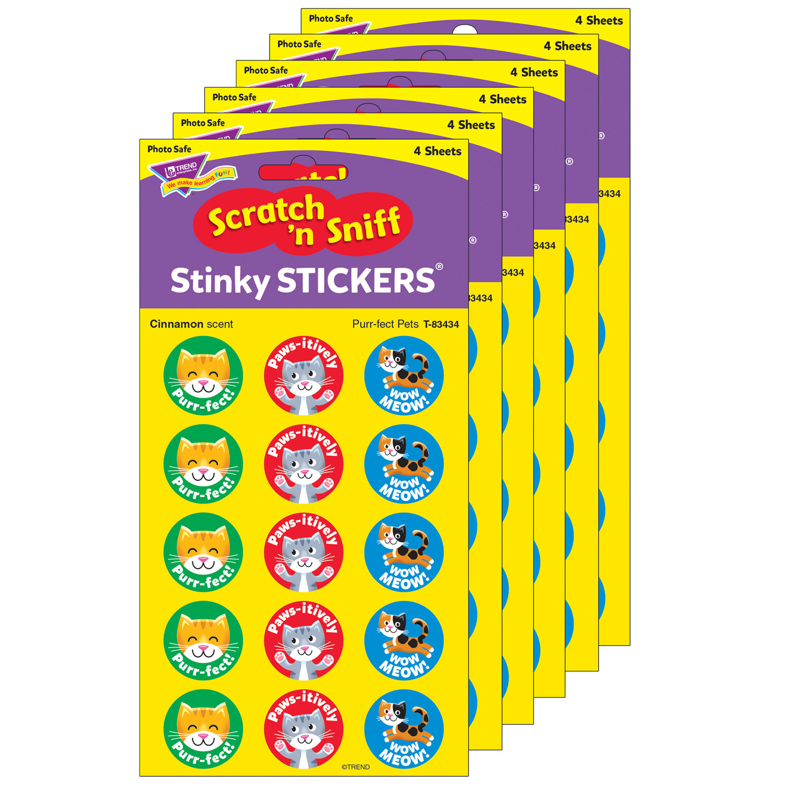 Trend Enterprises Perfect Pets Stinky 360 Piece Stickers Set | Wayfair