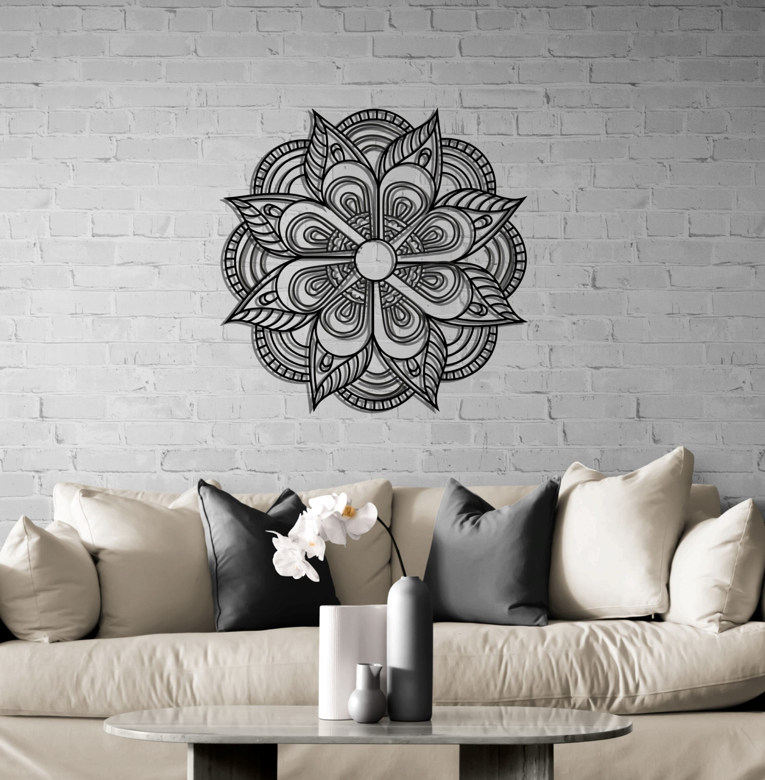 Bungalow Rose Metal Mandala Abstract Wall Hanging Décor, Creative ...