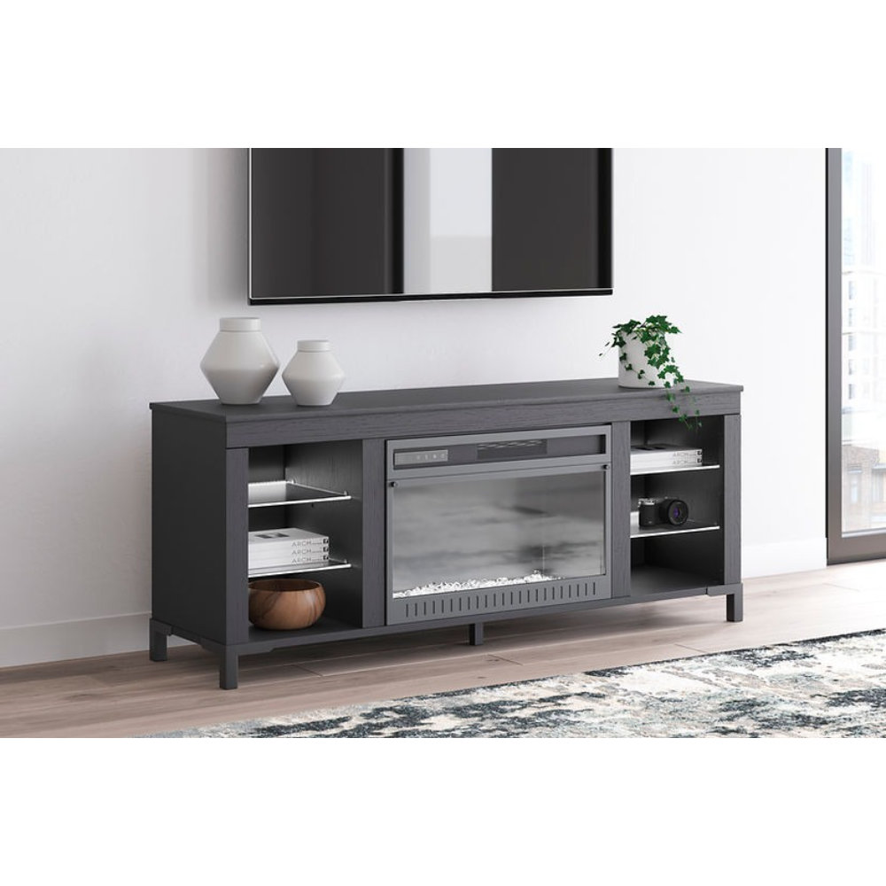 Wade Logan® Celsea 59.65'' W Storage Credenza with Electric Fireplace ...