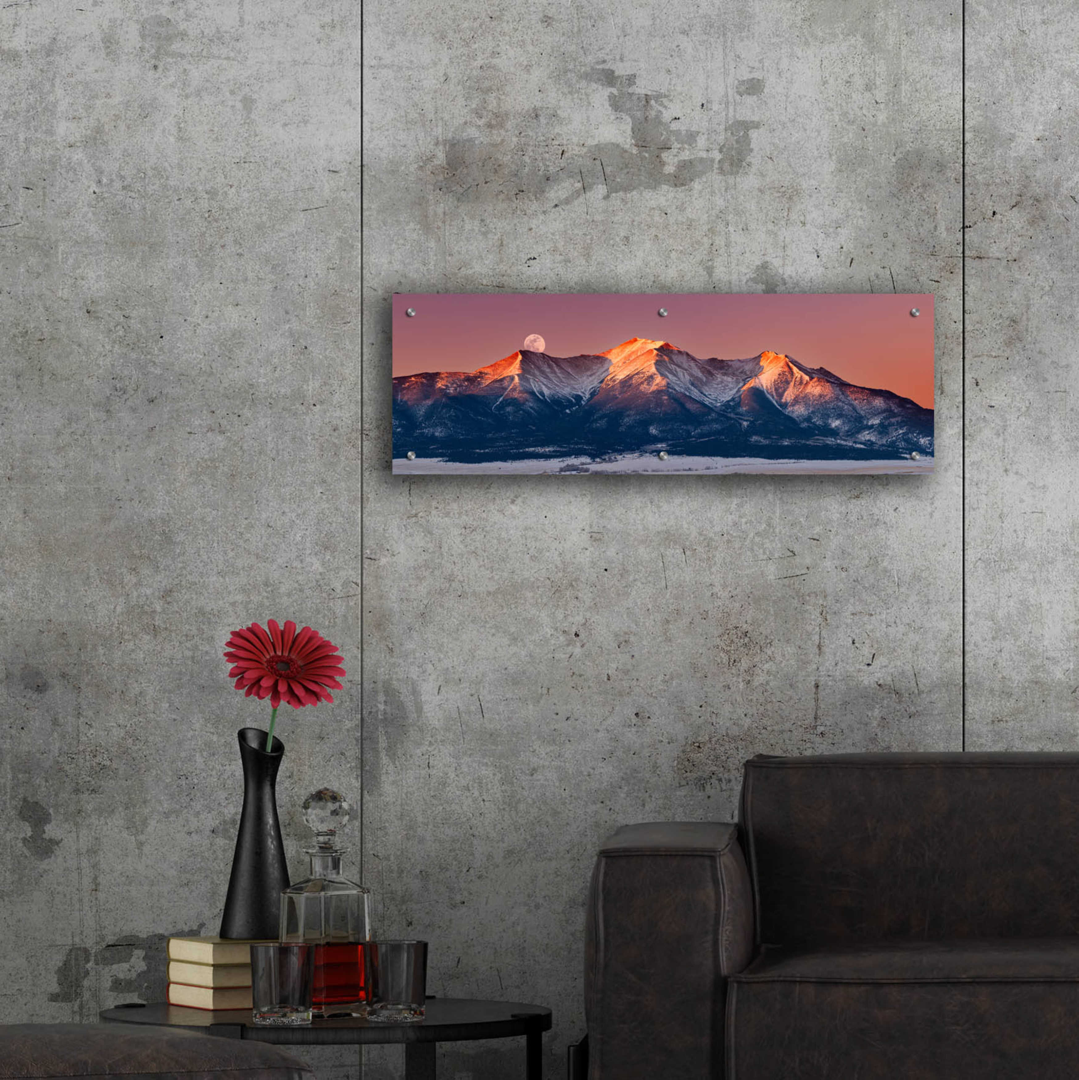 Epic Art 'Mount Princeton Moonset' by Darren White, Acrylic Glass Wall ...
