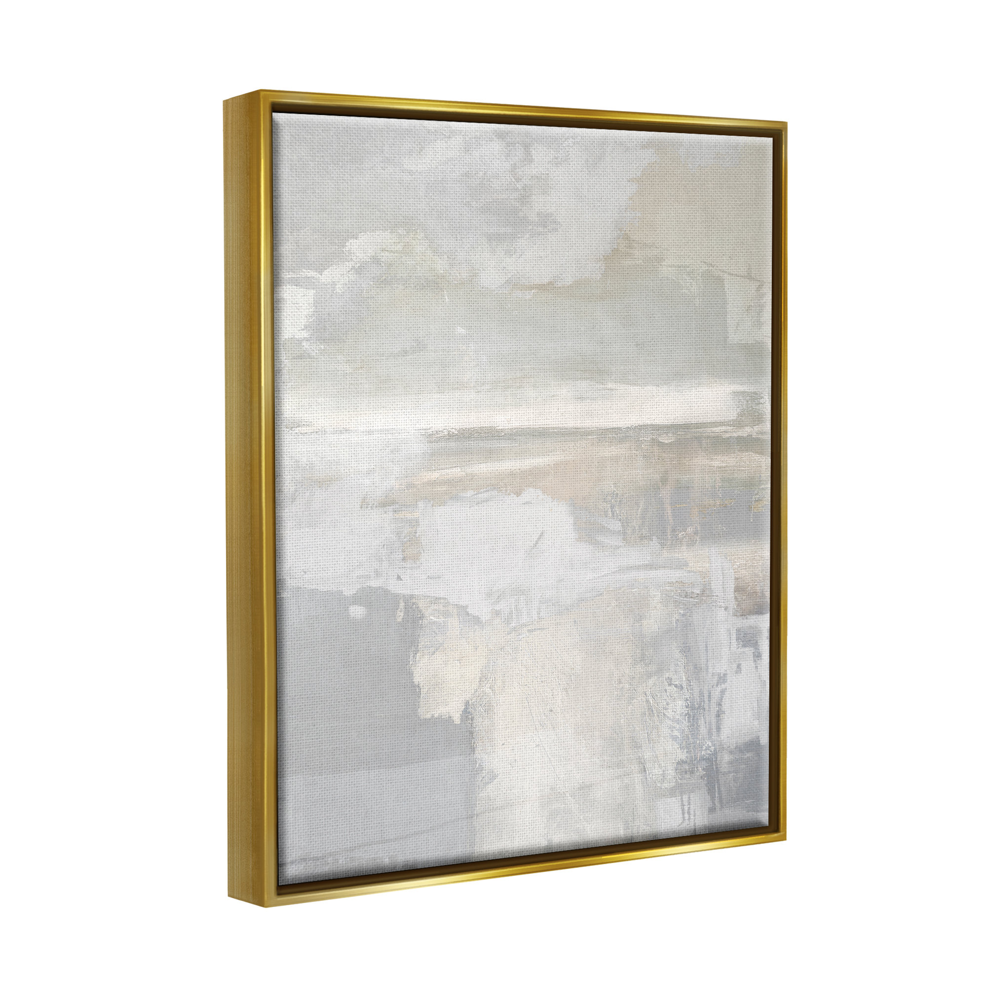 Wrought Studio™ Muted Abstract Painting Framed Floater Canvas Wall Art ...