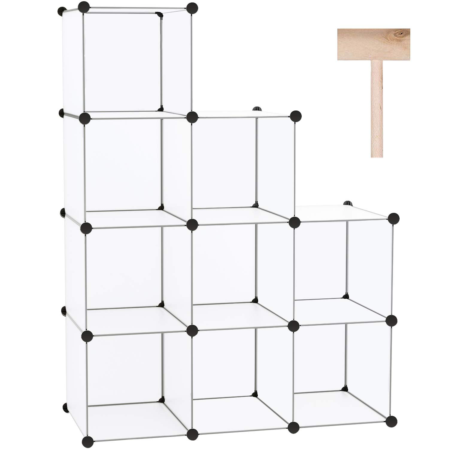 Rebrilliant Cube Storage, 9-Cube Plastic Closet Cabinet Organizer, DIY ...