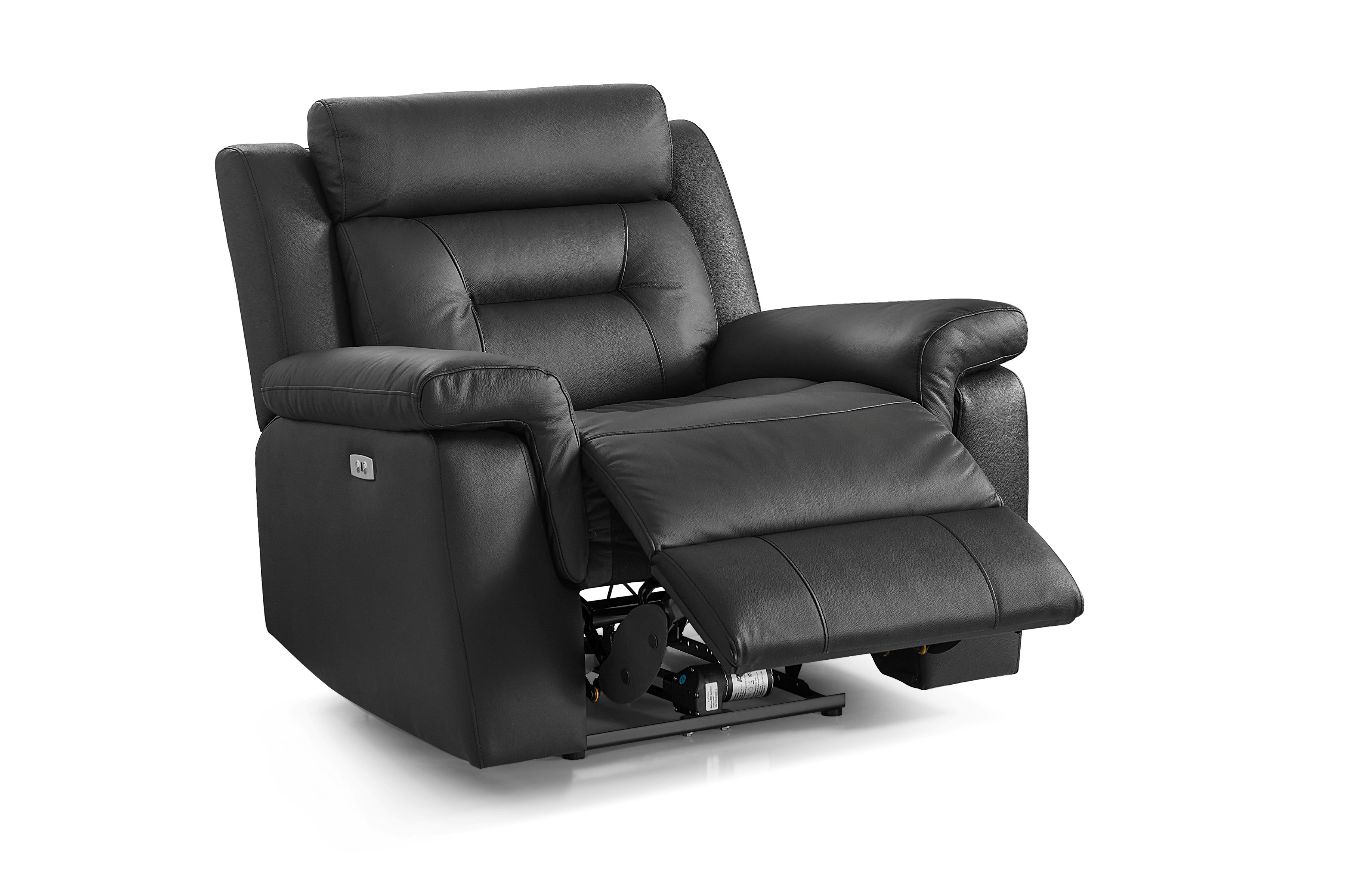 Ebern Designs Demea Armchair Genuine Leather Electric Recliner ...