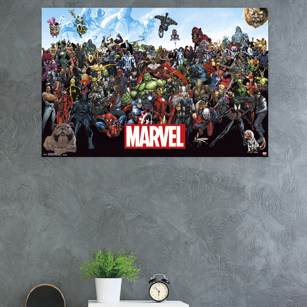 Trends International Marvel - the Lineup 15 Paper Print & Reviews | Wayfair