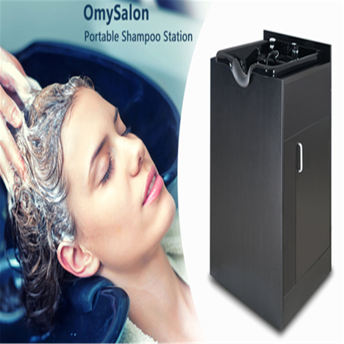 Winado 22.8'' L x 18.8'' W Black Free Standing Shampoo Sinks with ...