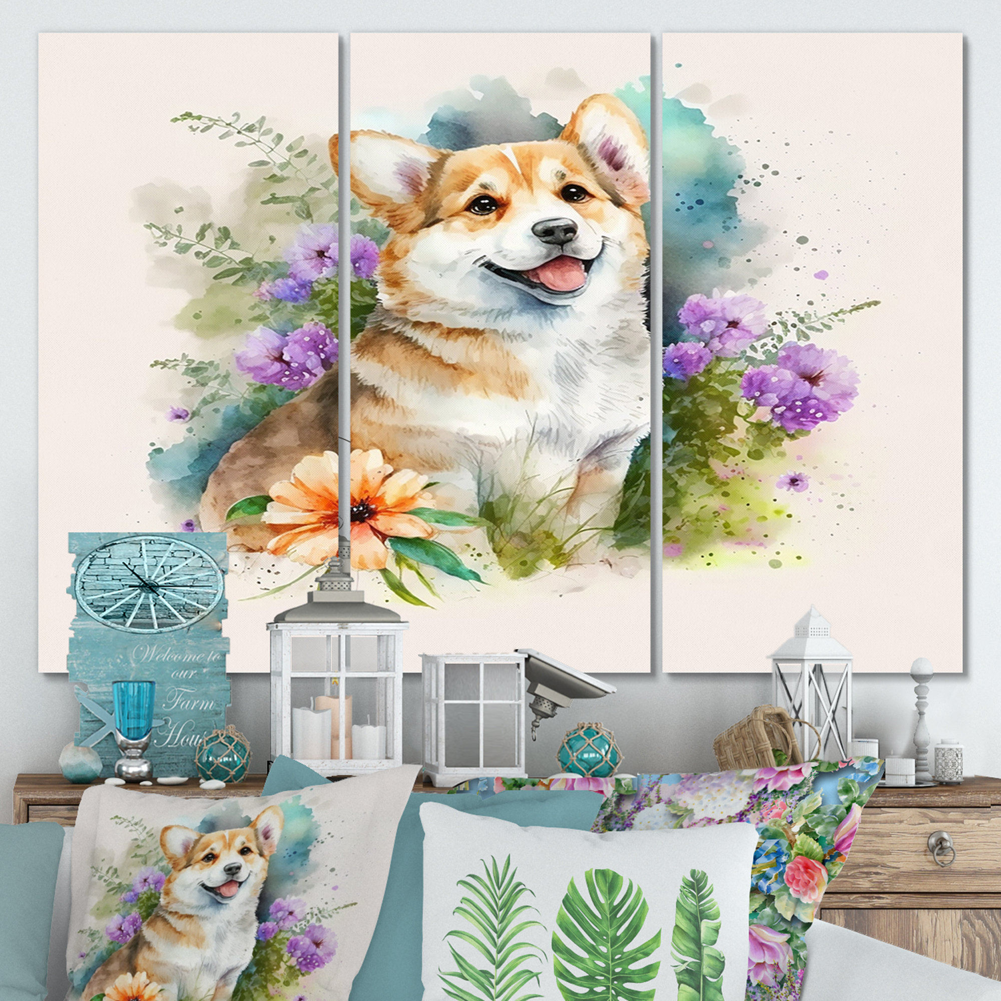 Red Barrel Studio Cute Little Corgi Dog - Animals Mafia Canvas Wall Art ...