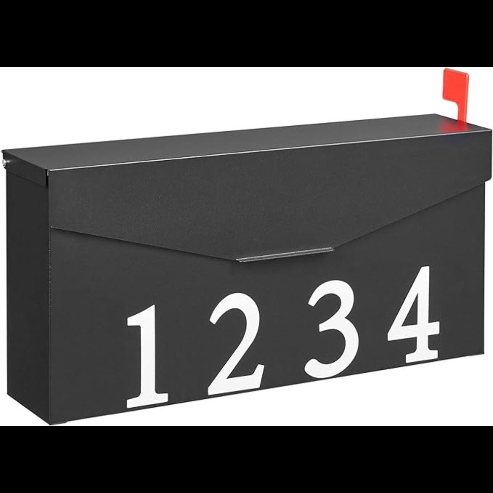 Invenitiah Mailbox Wall Mounted For House,Hanging Metal Mailbox For ...