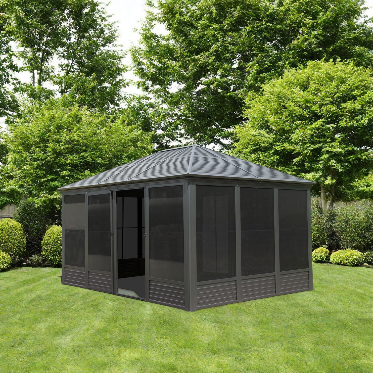 Wonderfulsky Solarium Sunroom Gazebo With Removable Pvc Panels, All ...