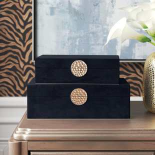 Blue Decorative Boxes You'll Love | Wayfair