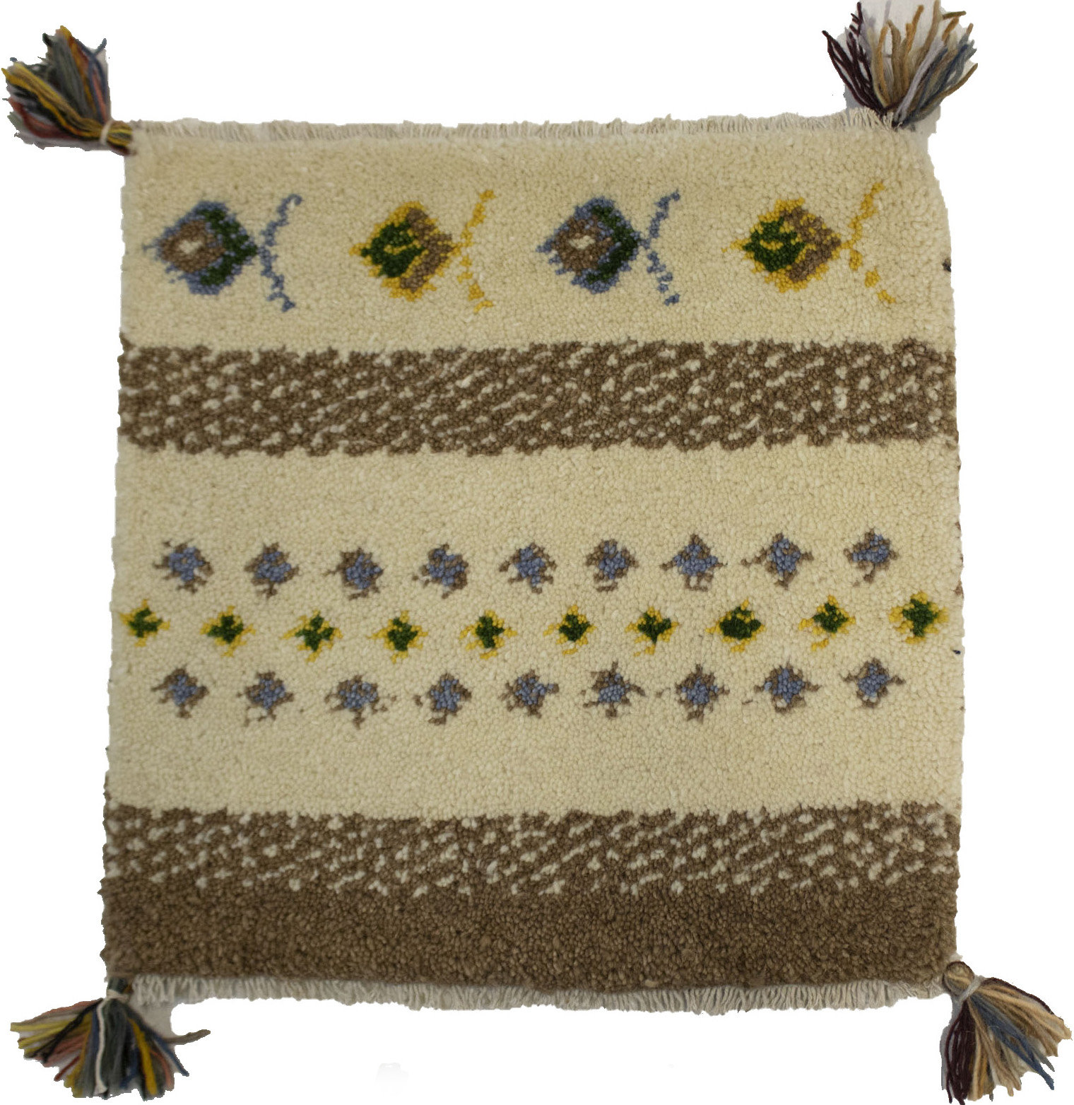 Union Rustic Cream Modern 1X1 Indo Gabbeh Oriental Square Rug | Wayfair