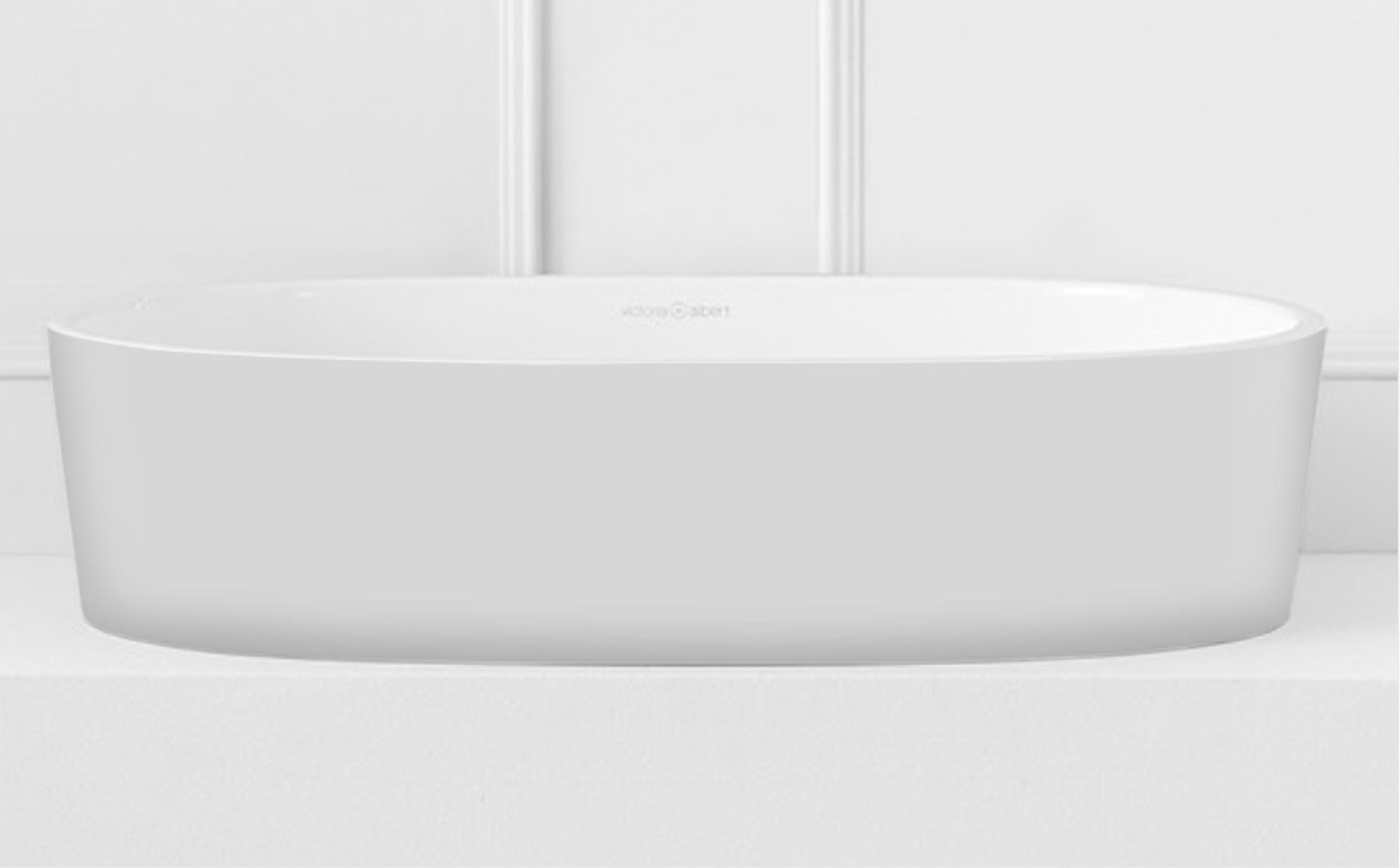 Victoria + Albert Ios 17'' Gloss White/Matte Papyrus White Volcanic ...