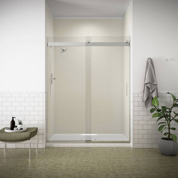 Kohler Levity Plus Frameless Sliding Shower Door, 77-9/16 In. H X 56-5/ ...