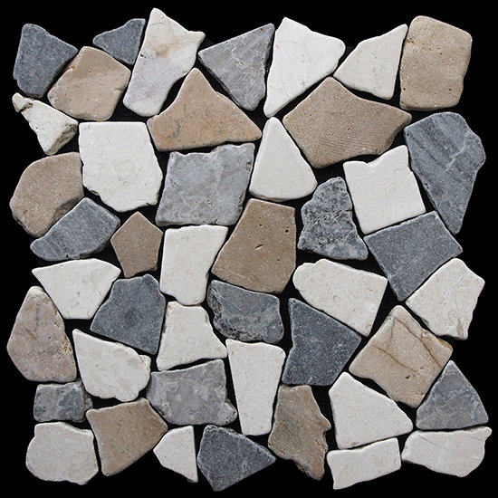 SAMPLE - Natural Stone Mosaic in Tan Grey Blend | AllModern