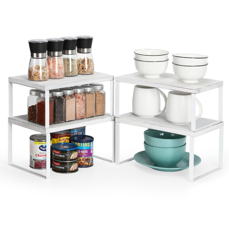 Hokku Designs Stackable Kitchen Cabinet Organizer, Set Of 4 | Wayfair