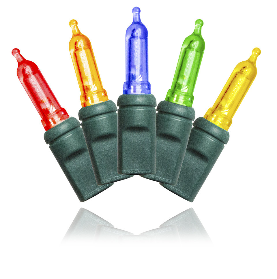 The Holiday Aisle® 70 T5 Pure White LED Light String 4" Spacing on Green Wire | Wayfair