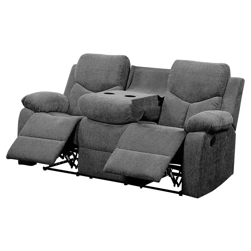 Latitude Run® 82" Chenille Pillow Top Arm Reclining Sofa, Modern Sofa ...