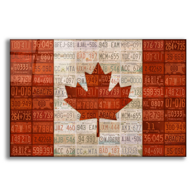 Winston Porter Canada License Plate Flag On Plastic / Acrylic by Design ...