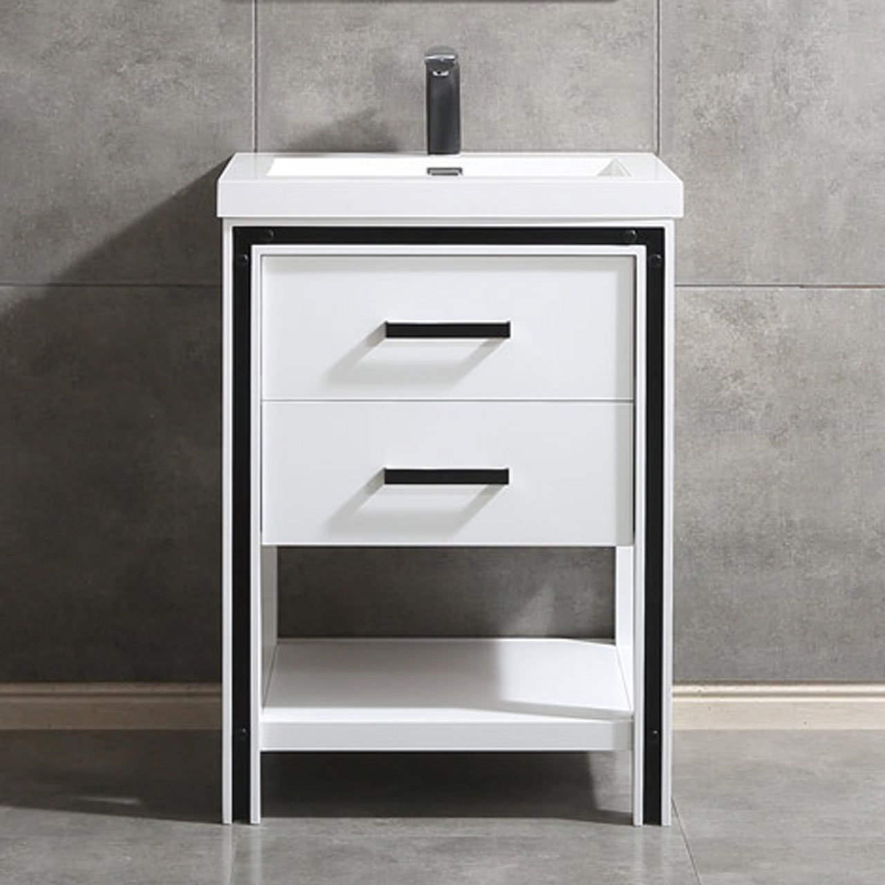 Wrought Studio Radegunda 25'' Single Bathroom Vanity with Resin Top ...