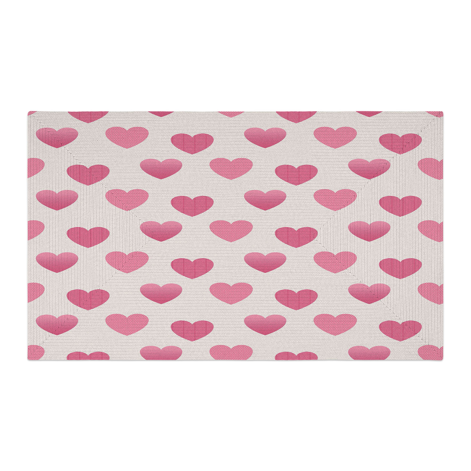 Latitude Run® Cupid’s Heartbeat Braided Rug | Wayfair