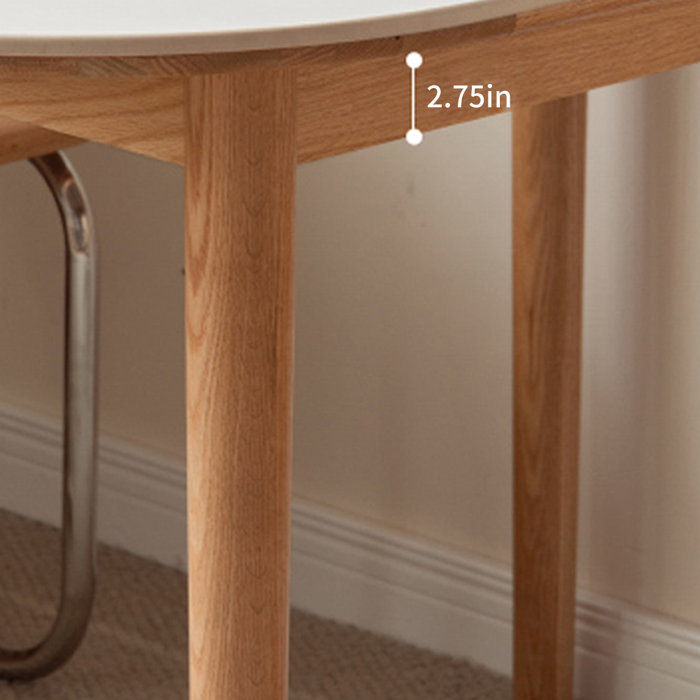 Elevat Home Solid Wood Dining Table Small Apartment Type Semi ...