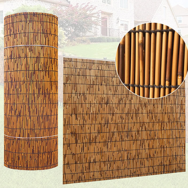 BBCPC Natural Reed Privacy Screen, Bamboo Fencing Roll (3.3ft x 16.4ft ...