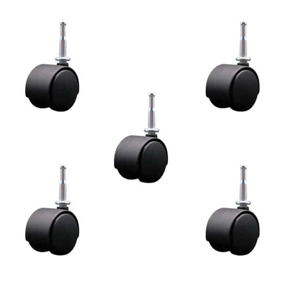 Service Caster Chair Casters Nylon Hooded Twin Wheel | Wayfair
