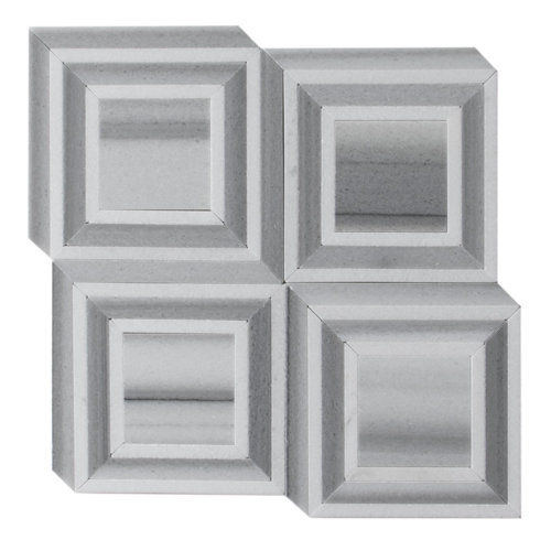 Tile & Top 6" x 6" Marble Grid Mosaic Wall & Floor Tile | Wayfair