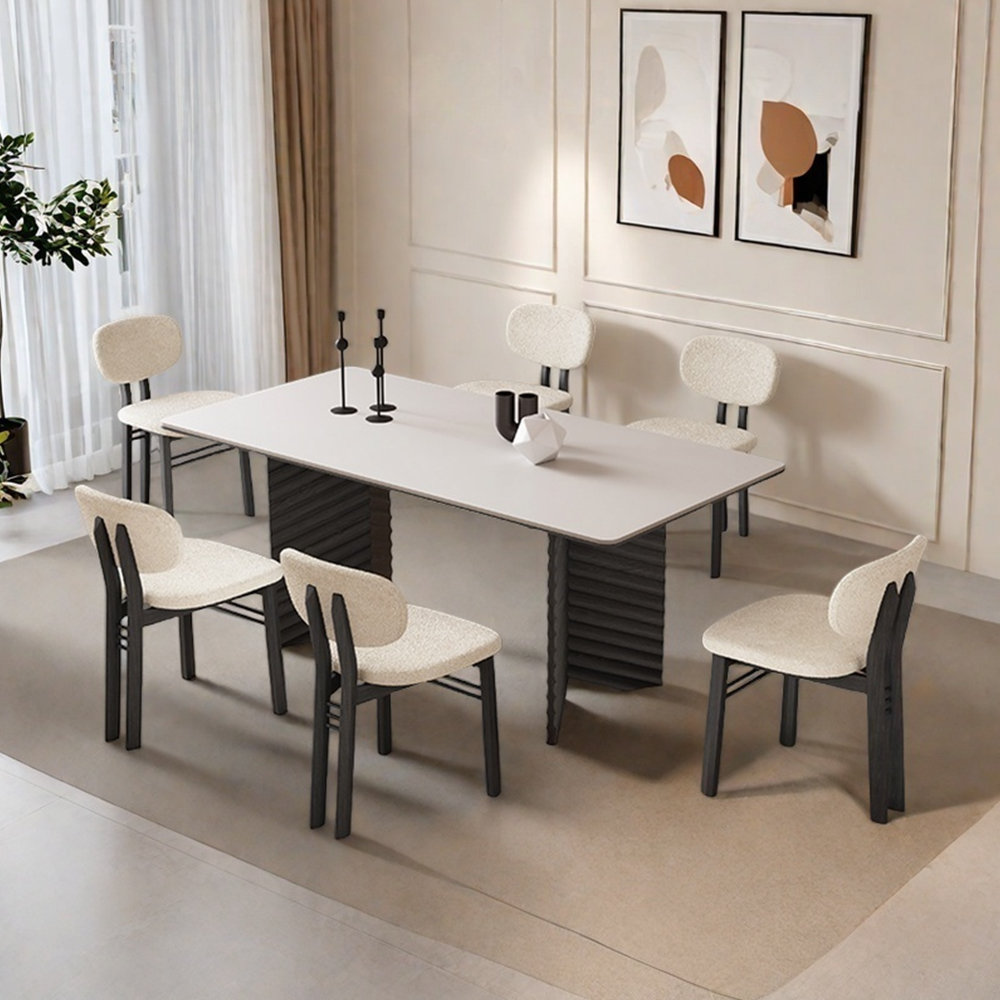 Elamer French style simple high-end dining table set - Wayfair Canada