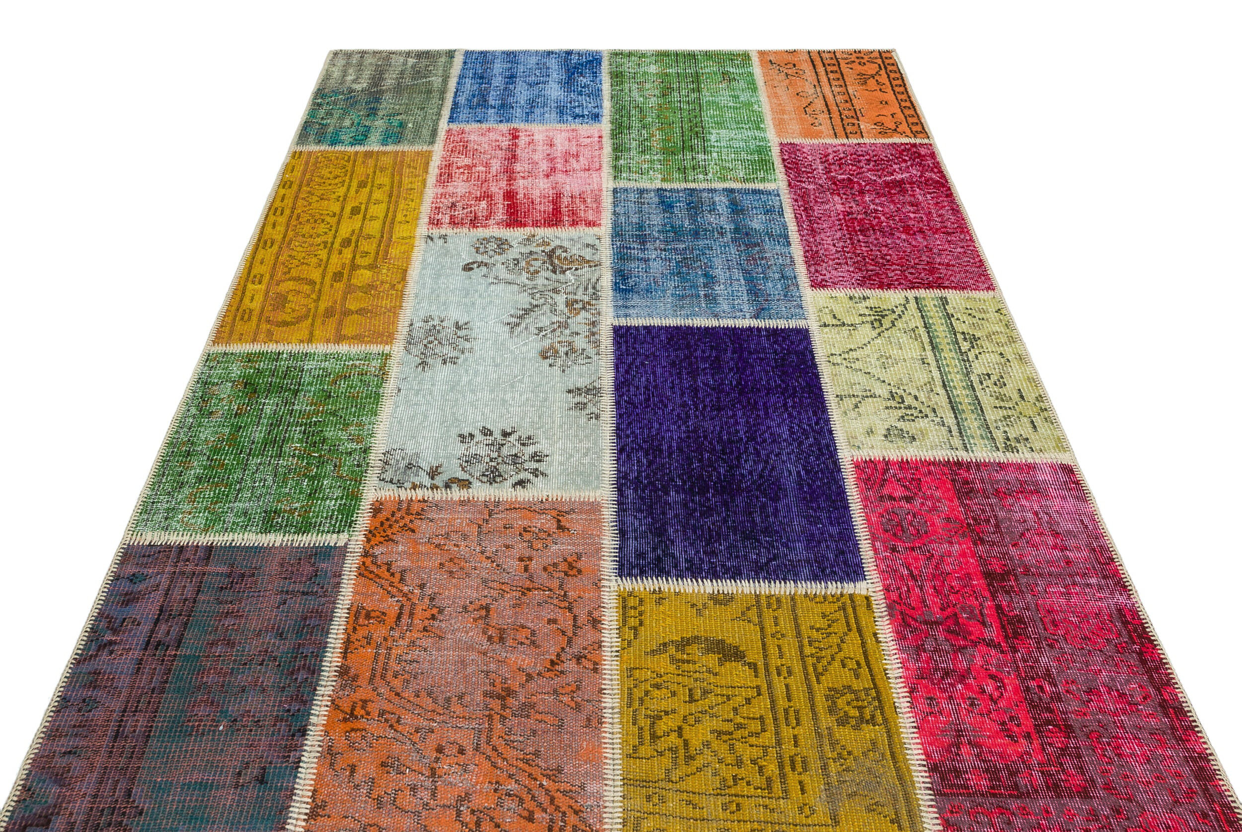Lofy Iskece Beige Patchwork Wool Handmade Area Rug - Wayfair Canada