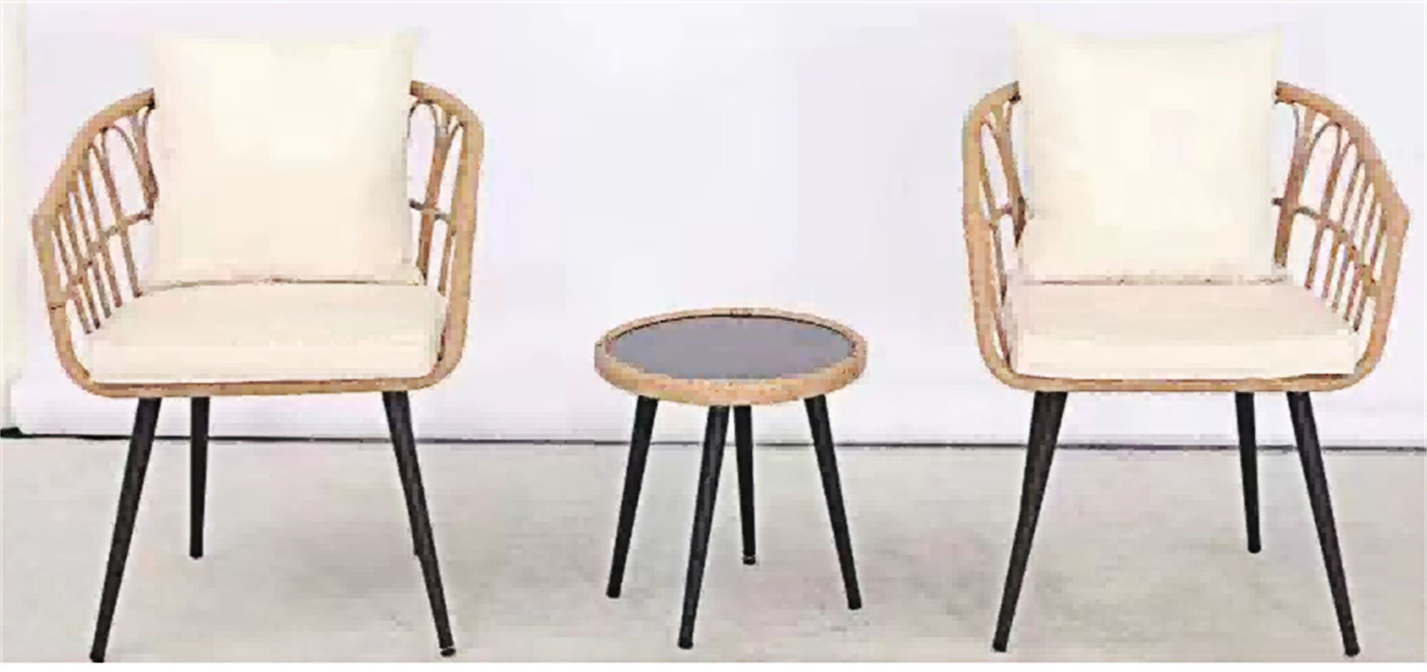 Ebern Designs 3 Piece Outdoor PE Furniture Set | Wayfair