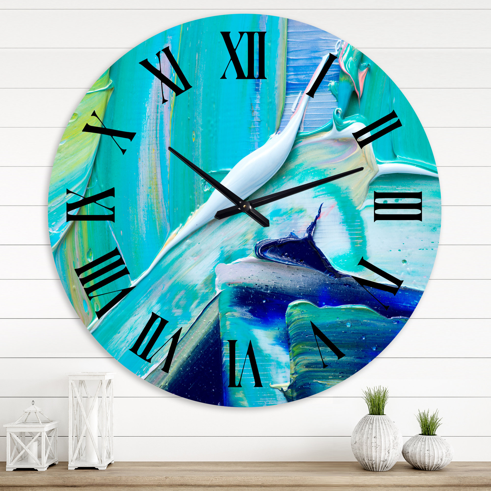 East Urban Home Oil on Canvas Textured Composition IX - Modern wall ...