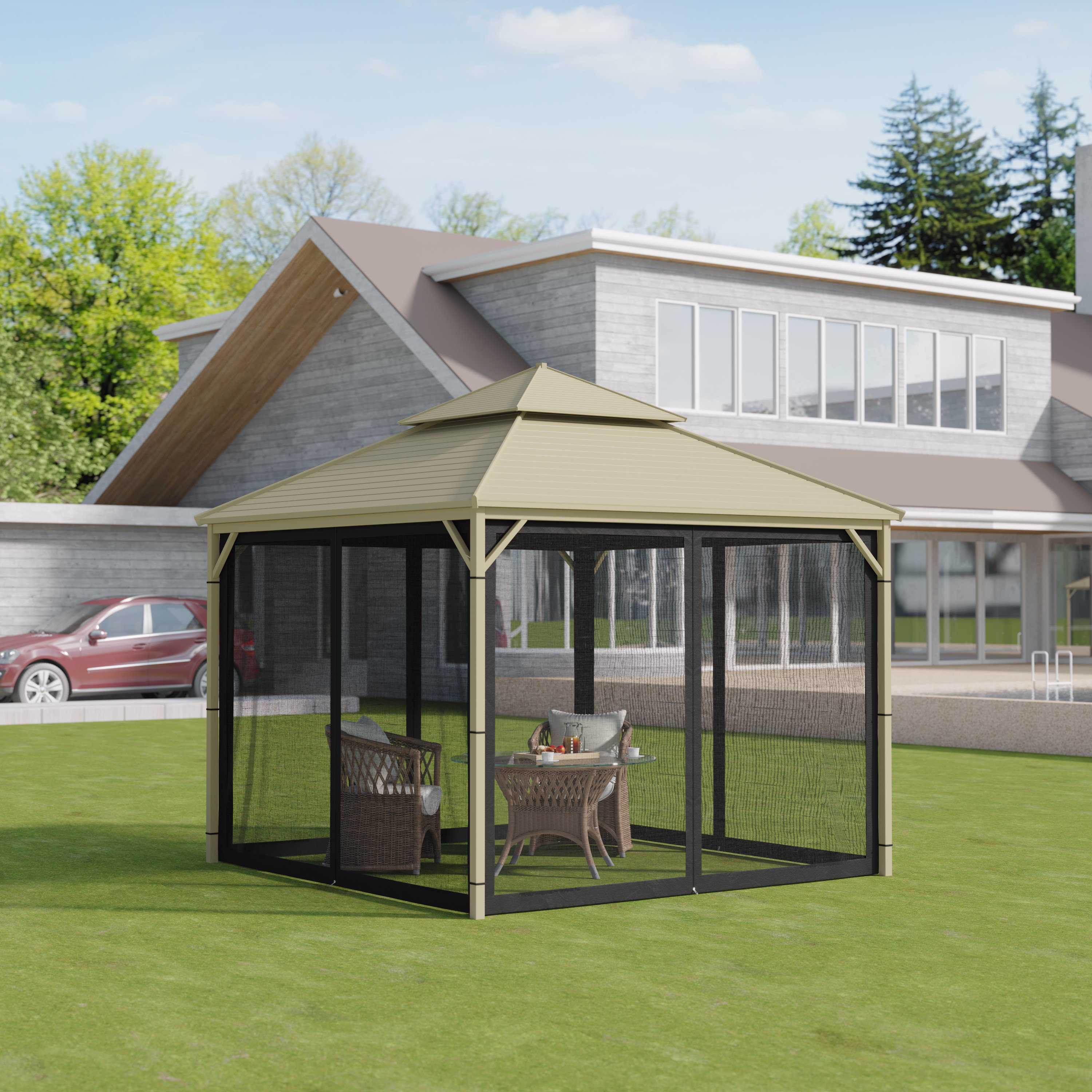 BALANBO Mosquito Netting Universal Gazebo Replacement Mosquito Canopy ...