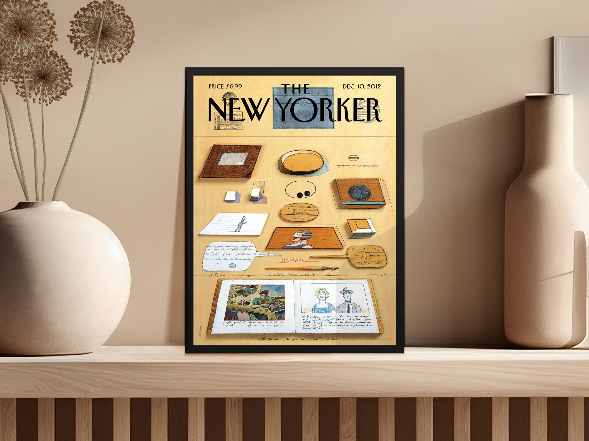Choose Handmade The New Yorker Cover Art December 10 2012 Framed Poster ...
