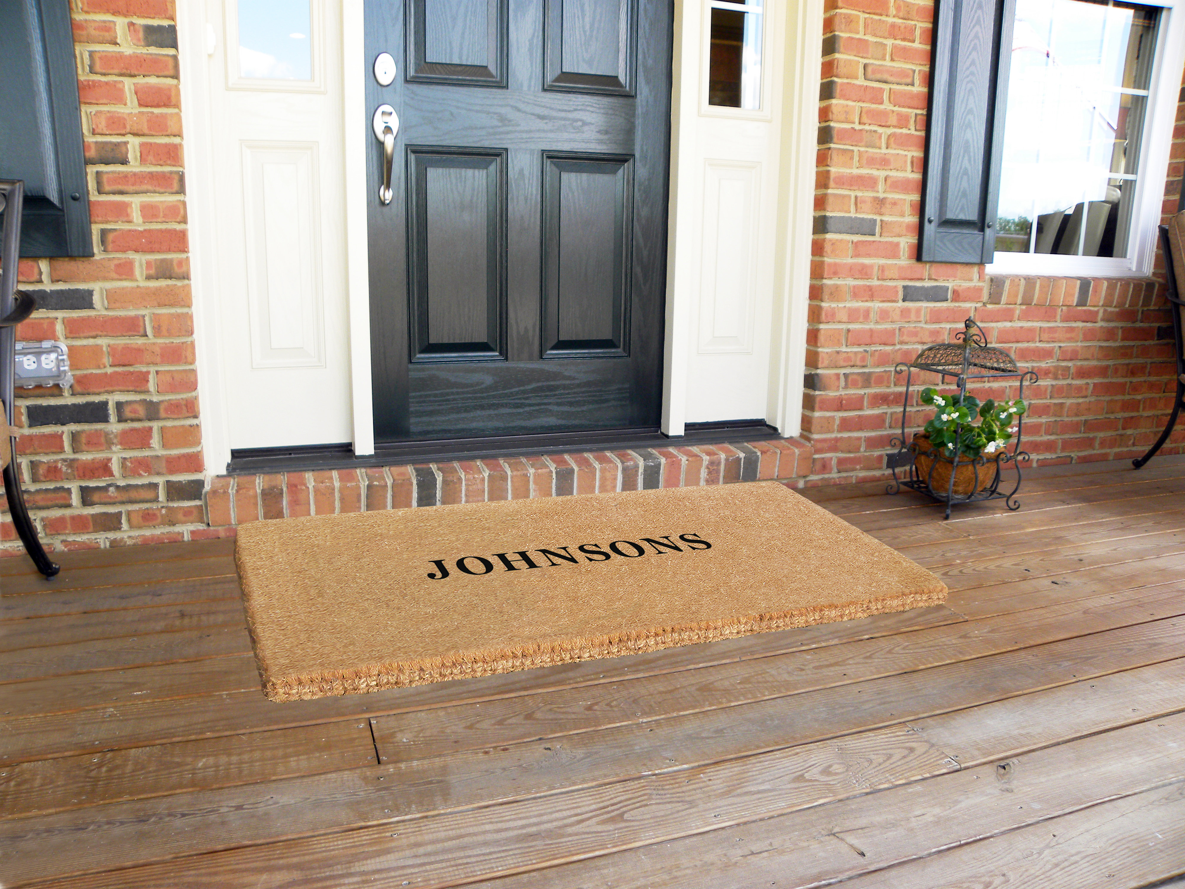 Nedia Home Personalized Heavy Duty 57 in. x 24 in. Outdoor Door Mat ...