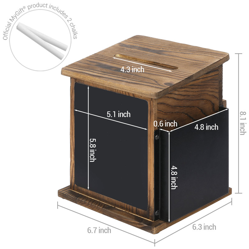 MyGift Solid Wood Suggestion Mailbox w/ Chalkboard | Wayfair