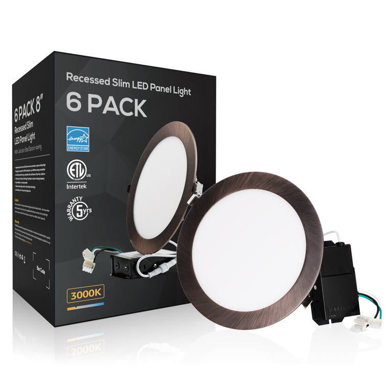 TORCHSTAR 8" Ultra Slim Remodel LED Ceiling Recessed Light Dimmable ...