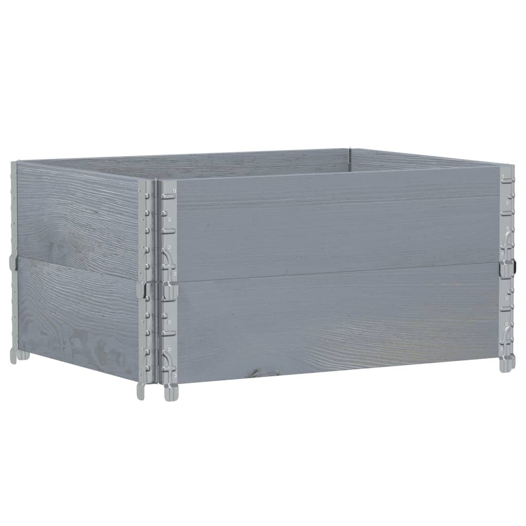 Vidaxl Pallet Collars 2 Pcs Grey 31.5X23.6" Solid Wood Pine | Wayfair