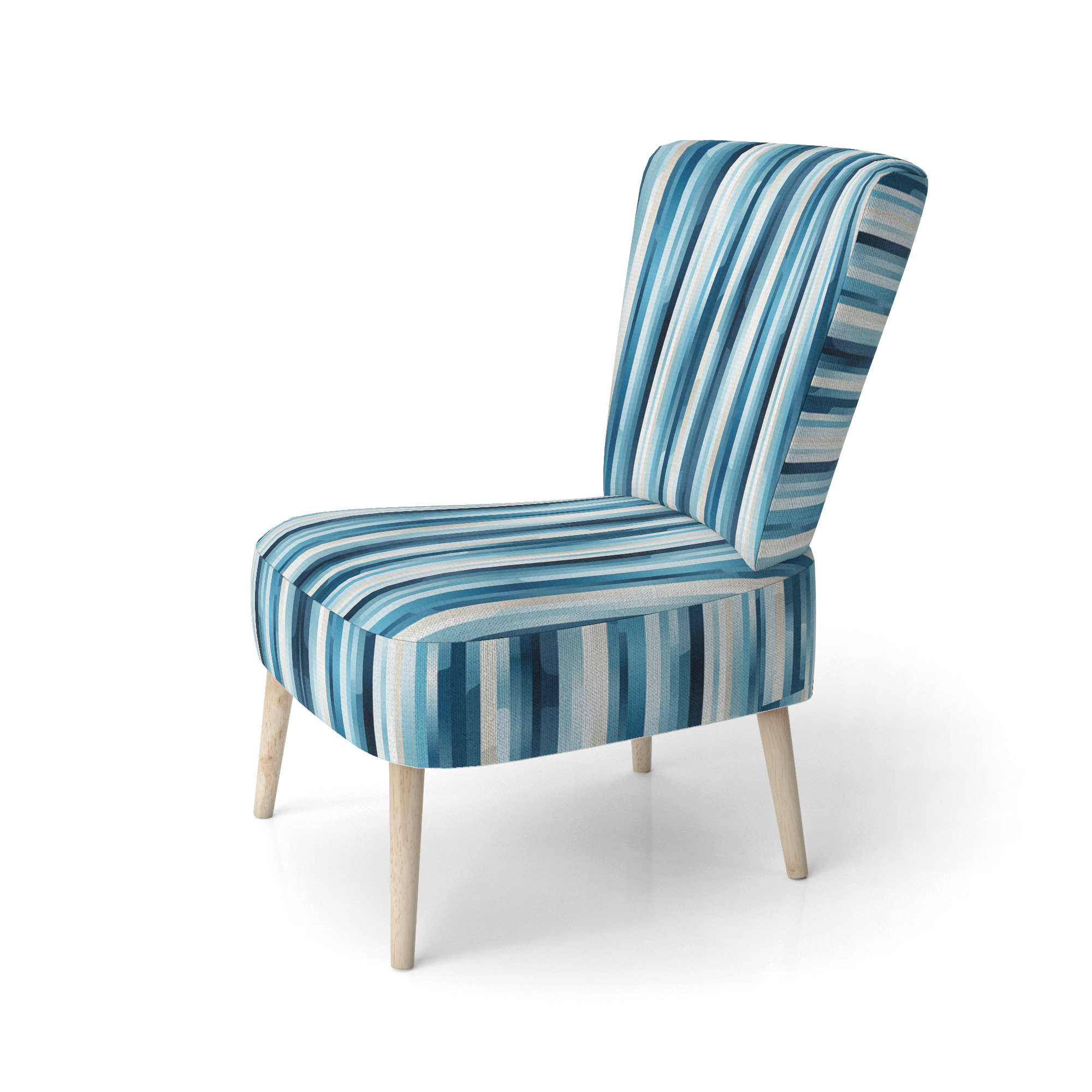 Rosecliff Heights Blue Horizon Lines Striped Pattern - Upholstered ...