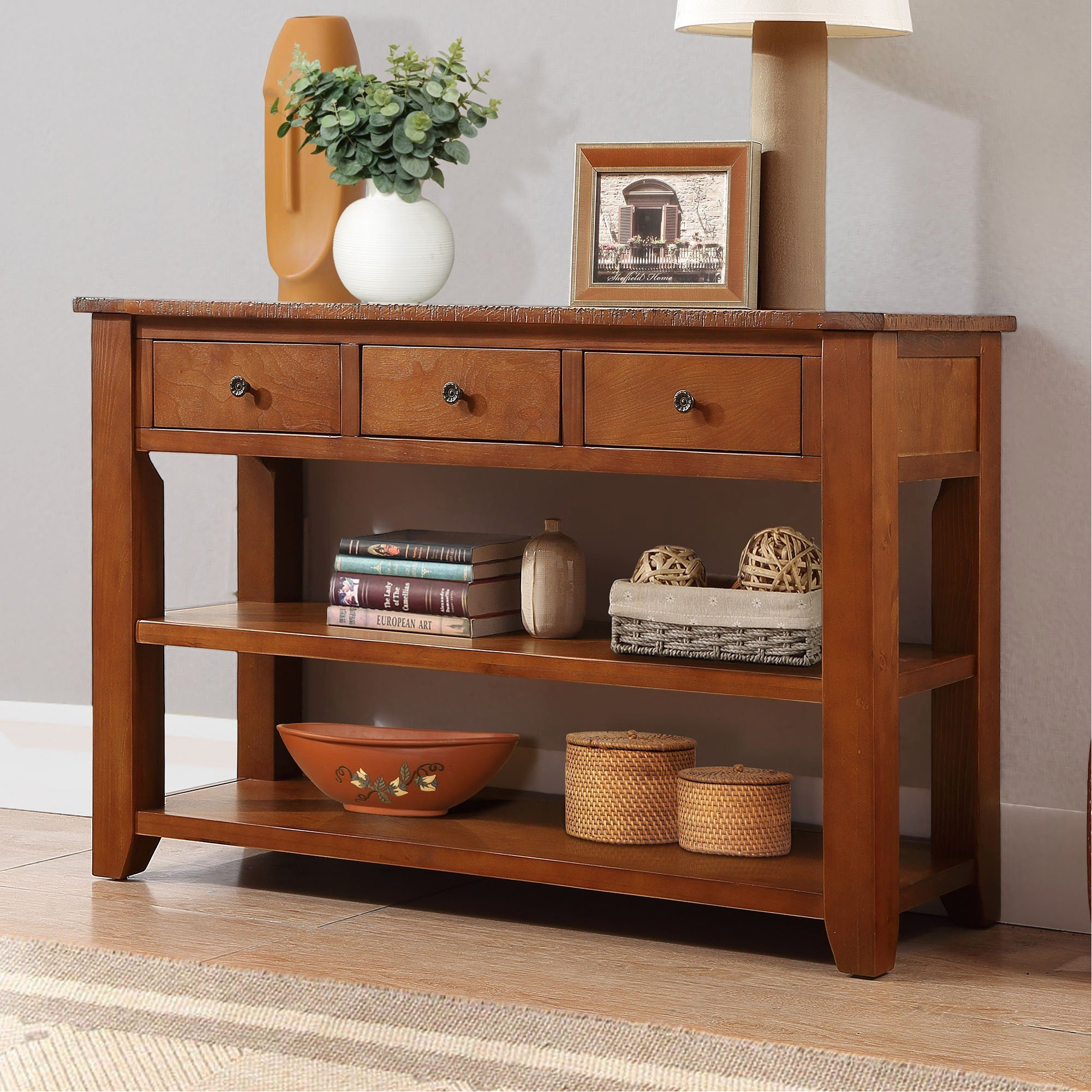Red Barrel Studio Console en bois de pin massif Anahia - Wayfair Canada