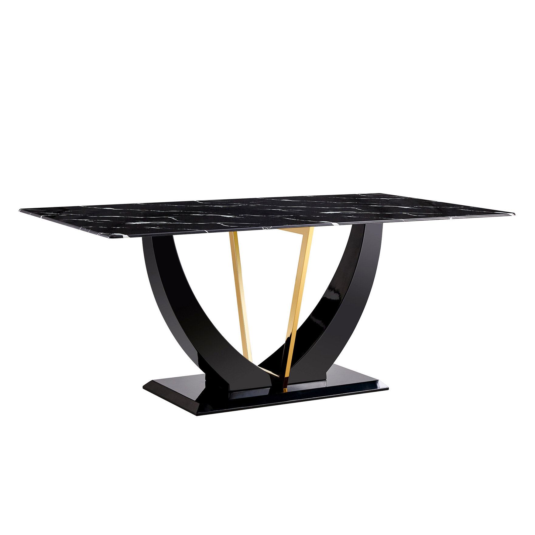 Mercer41 Rectangular Office Desk With Marble Texture And Stable ...