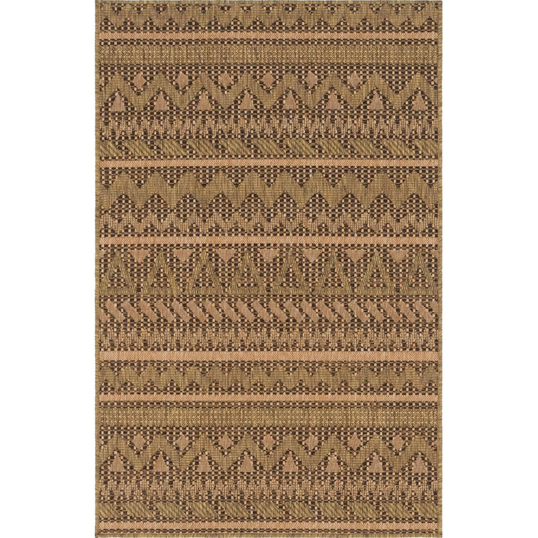 Mistana™ Krystal Geometric Light Brown Indoor/Outdoor Area Rug ...