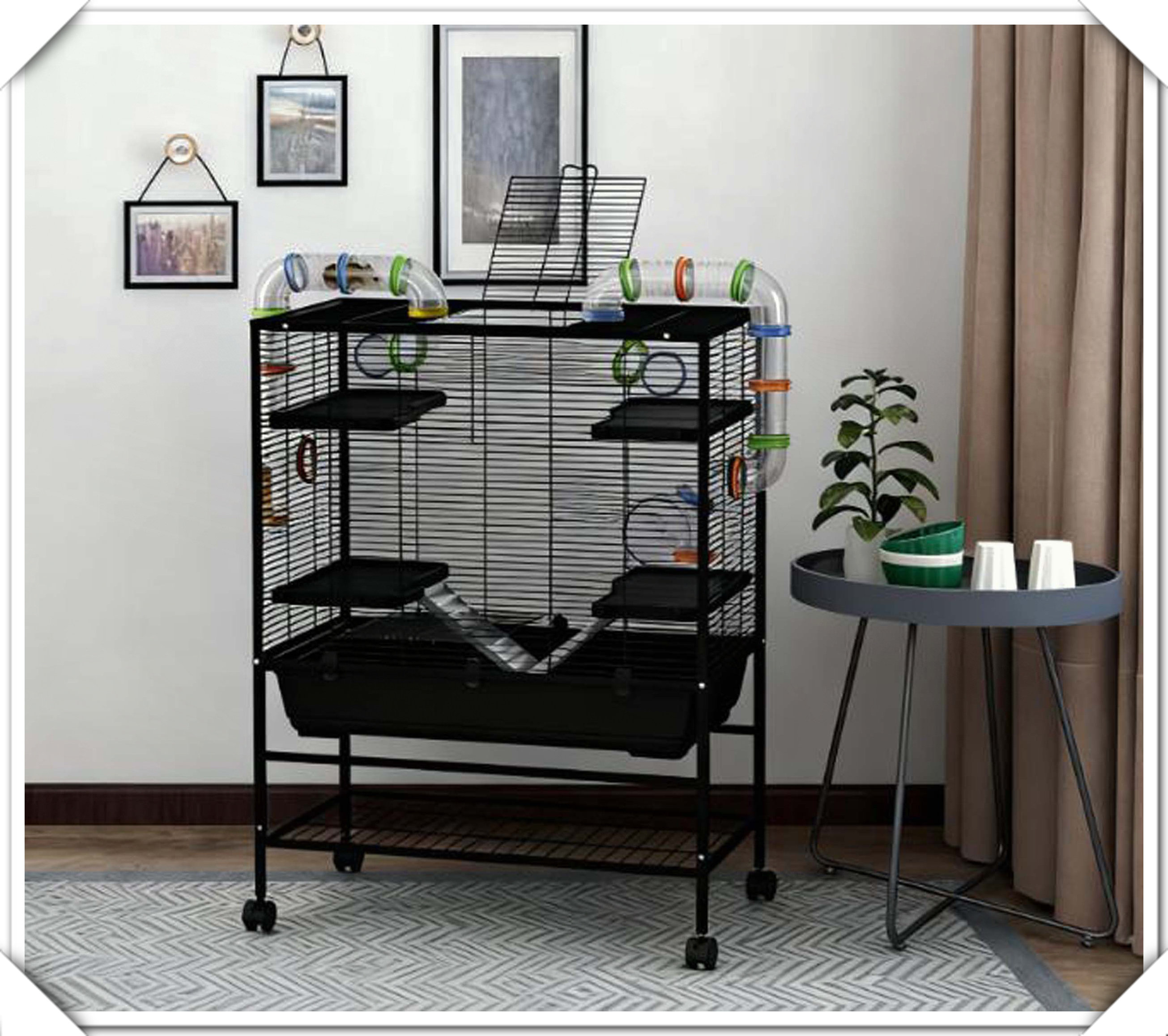Tucker Murphy Pet™ Small Animal Cage for Hamster Gerbil with Tubing ...
