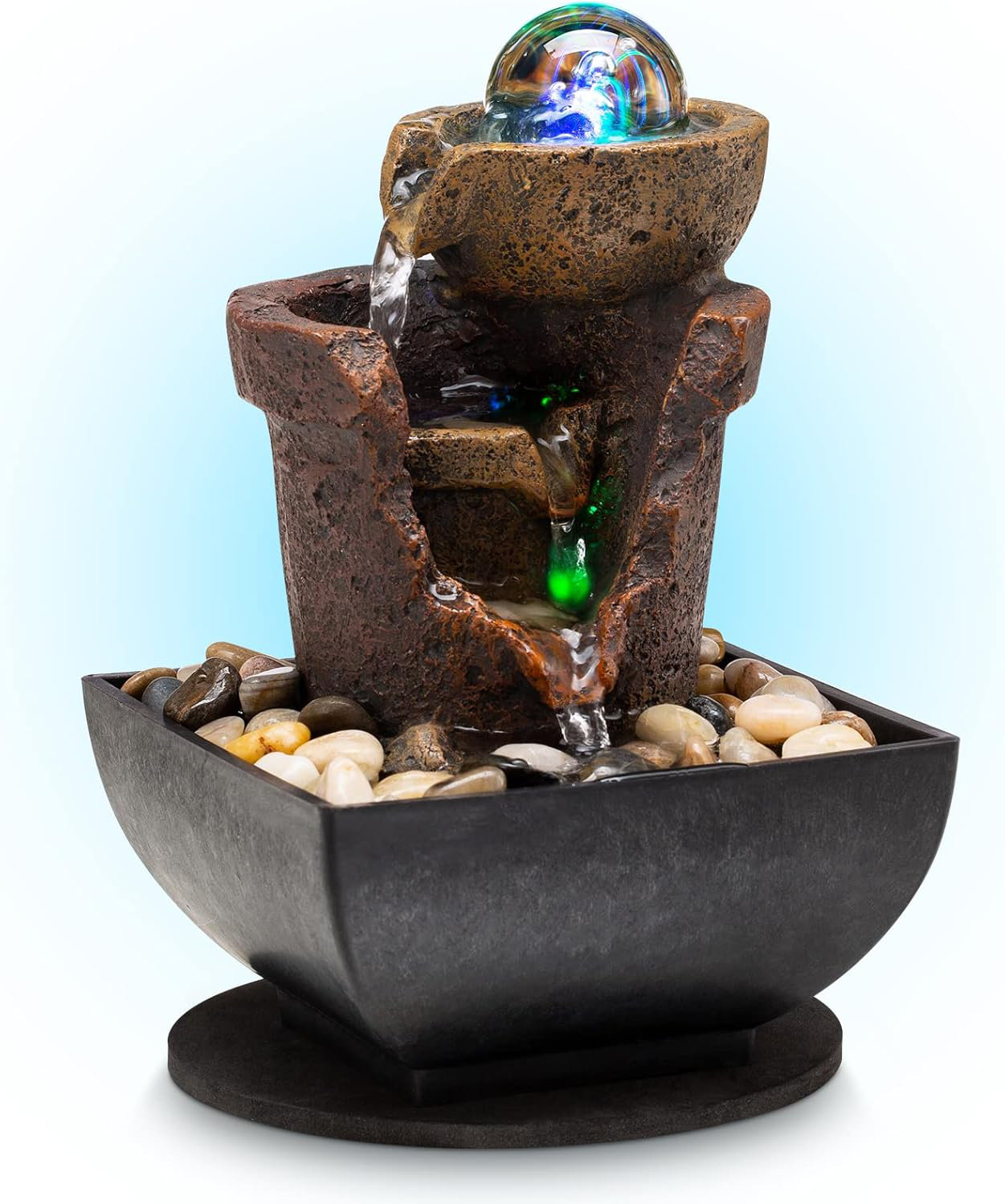 Dakota Fields Tabletop Fountain Indoor Waterfall Meditation Fountain ...